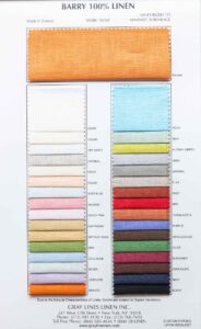 Color cards – Gray Lines Linen