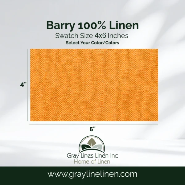 Barry Linen Fabric Swatches | Gray Lines Linen